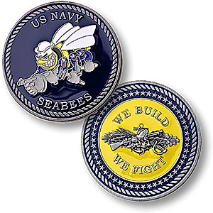U.S. Navy Seabees We Build We Fight Challenge Coin