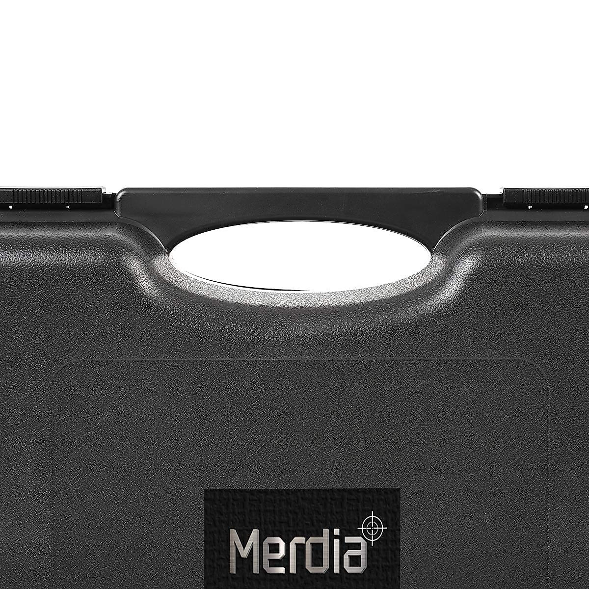 Merdia Black Large Hard Rifle Case with Convoluted Foam Outdoors Sporting Tactical Gun Case 53.93" AR Accessories | Rifle Bag | Hard Gun Cases for Rifles | Shotgun Case