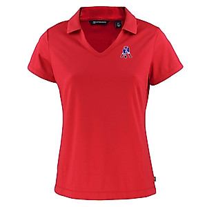 Cutter & Buck Women's Red New England Patriots Throwback Daybreak Eco Recycled V-Neck Polo