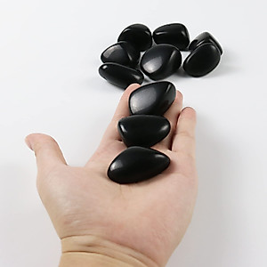 Tumbled Polished Natural Black Obsidian Stones, Crystals and Healing Stones Quartz Bulk for Wicca, Reiki, Healing Energy, Chakra Stones, Witchcraft Supplies(10Pcs)
