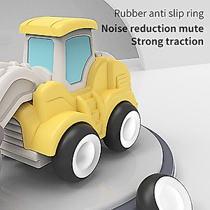 Deejoy Cars Toys for 1 2 3 4 Year Old Boys - 4 Pack Construction Trucks Push Go Car Toddler Toys Age 1-2,Friction Powered Car Vehicle Toys for Toddlers 1-3,Birthday Gifts Baby Kids Girls 12-18 Months