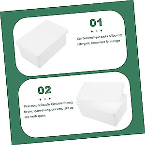 NOLITOY Box Sheet laundry storage box containers for organizing Laundry Room Bucket Laundry Holder laundry powder bin plastic drawers iron washing powder bucket white