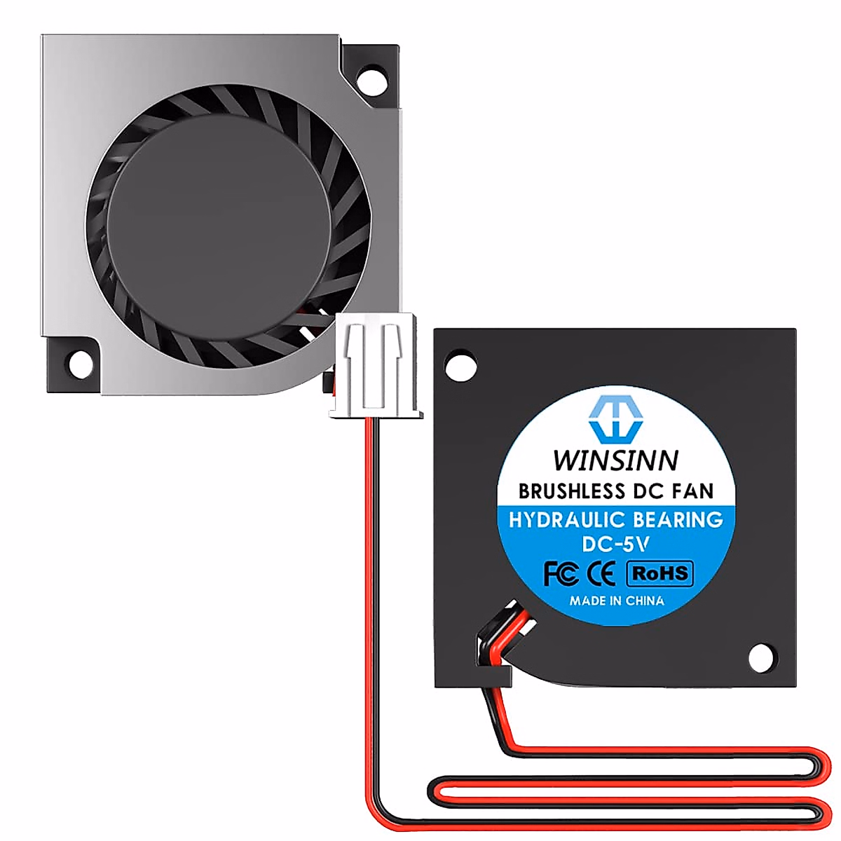 WINSINN DC 20mm Blower Fan 5V 2006 Hydraulic Bearing Brushless Cooling 20mmx6mm 2PIN (Pack of 2Pcs)