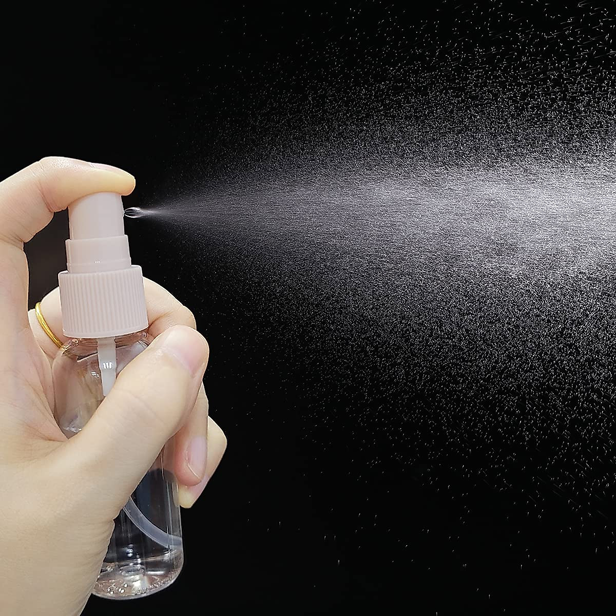 LIYUABU 8 Pcs Travel Bottles Set,Travel Bottles & Containers,Refillable Small Mini Empty Plastic Pump/Spray/Squeeze Bottles for Cosmetic and Travel Toiletries with Storage Bag