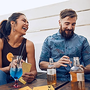 2 Decks Playing Card Waterproof Poker Cards Plastic PET Poker Card Novelty Poker Game Tools for Family Game Party (Black and Gold)