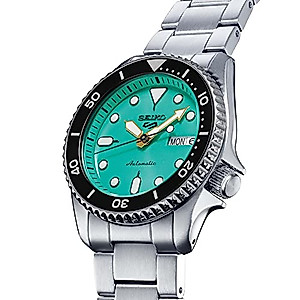 Seiko 5 Sports Gents SKX Midi Automatic Watch SRPK33K1, Teal/Grey