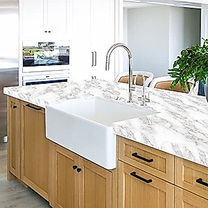 Arthome Marble Contact Paper Peel and Stick Wallpaper 17''x240'' Self Adhesive Decorative Vinyl Film Waterproof for Table,Countertop,Cabinet,Shelf Liner Removable Stick On Wall Covering