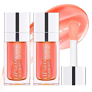 WFWJ Lip Color Lip Oil, Hydrating, Plumping, Glossy Finish (#01 Pink, 2 Pack)