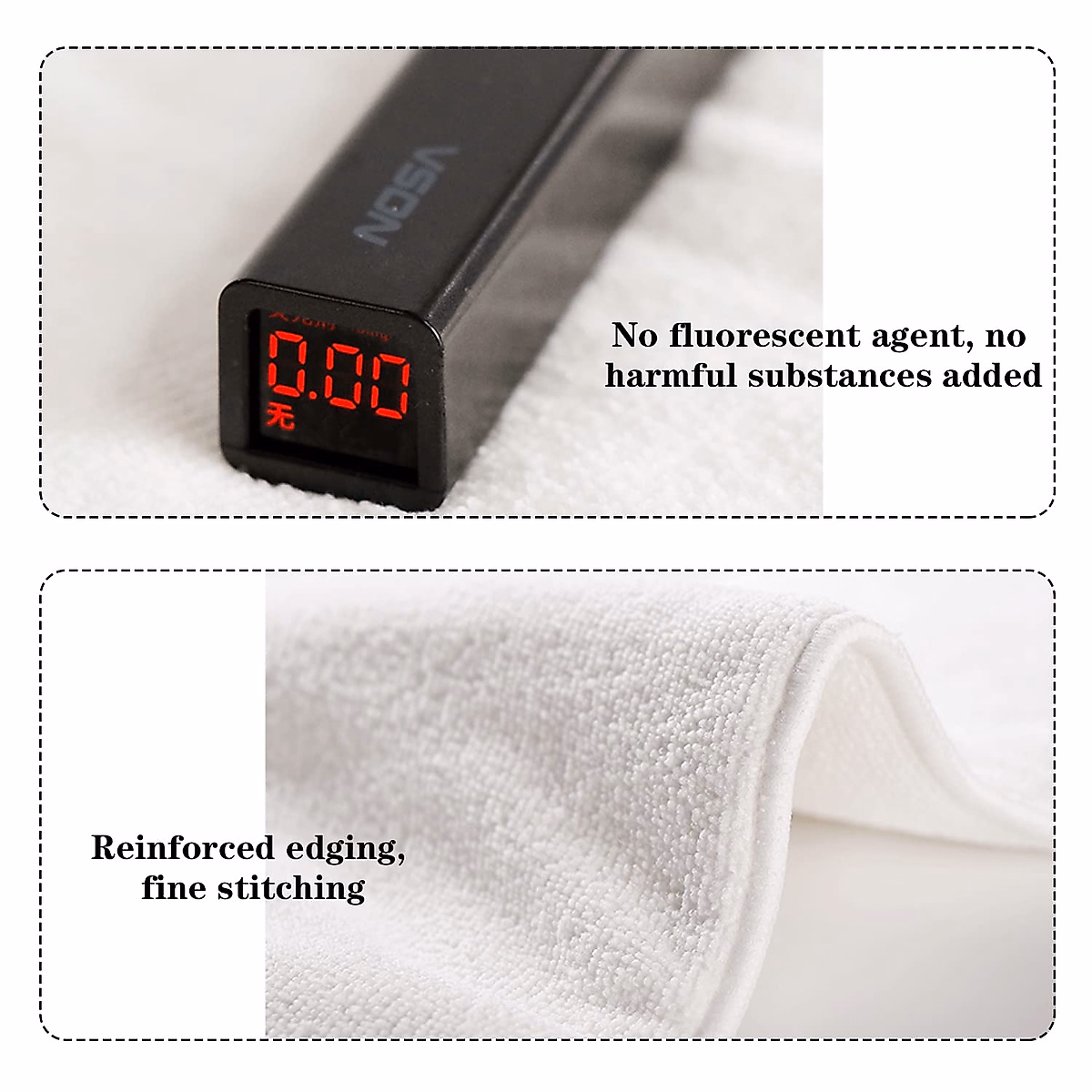 6Pcs Microfiber Reusable Diaper Inserts for Adult Cloth Diapers, Washable Disability Diaper Inserts for Incontinence Care, 4 Layers Microfiber Materials, 24.4" L x 7.8" W (L)