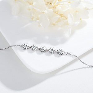 Palpitate Daisy Bracelet Sterling Silver Dainty Jewelry Dainty Bracelet for Women on Birthday Anniversary Christmas