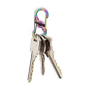 Nite Ize S-Biner MicroLock - Mini Carabiner Clips for Keychain Organizers & Travel Accessories - Mini S-Biners - Small Carabiners with Secure Lock - Stainless Steel, 5-Pack