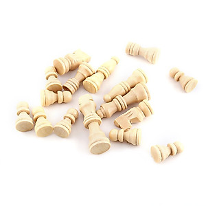 Thur amo Folding Wooden Chess Set with Storage Box 3 in 1 International Board Chess Checkers 34 x 34 cm