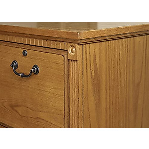 Martin Furniture Huntington Oxford 4-Drawer File Cabinet, Wheat Finish, Fully Assembled