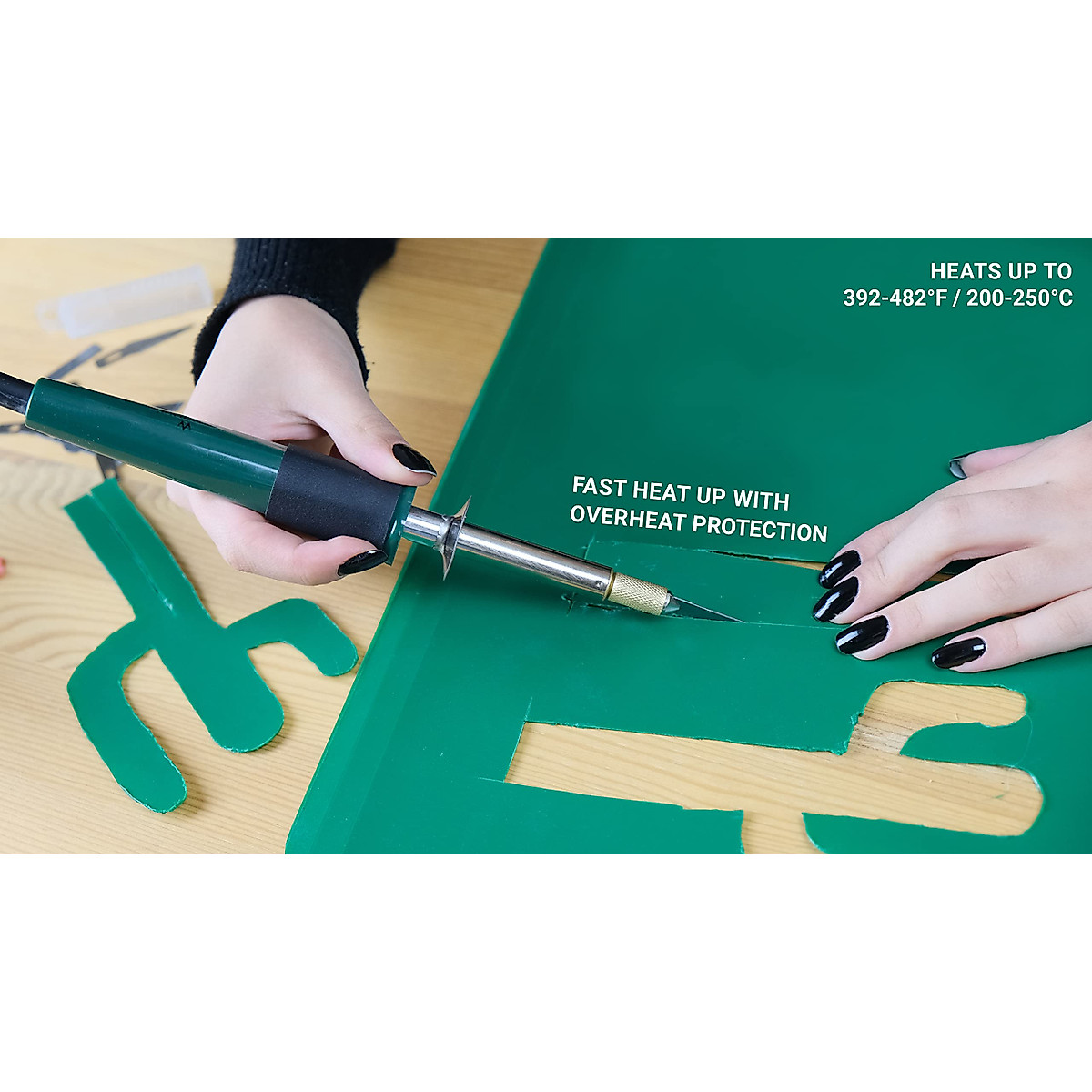 WINONS Hot Knife Cutting Tool, WHK0005 Hot Knife Plastic Cutter Tool also Effective as a Foam Board Cutter and Stencil Cutter (Kit of 19)