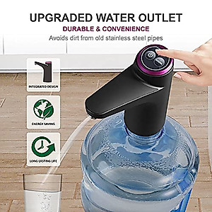 ZONE INDUSTRY CORP. 5 Gallon Water Dispenser, Automatic Drinking Water Bottle Pump - USB Charging Universal Fit - Portable Water Bottle Switch for Travel, Home, Kitchen, Office, Camping