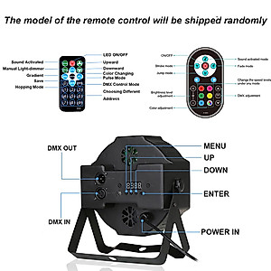 Kebert Par Lights, 36 Led DJ Stage Lights with Remote Control and DMX, 1W RGB Sound Activated Stage Lights, 9 Modes Par Led Flood Lights for Wedding Bar Party DJ Show -8 Pack