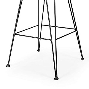 Great Deal Furniture Candance Outdoor Wicker Barstools with Cushions (Set of 4), Light Brown and Beige