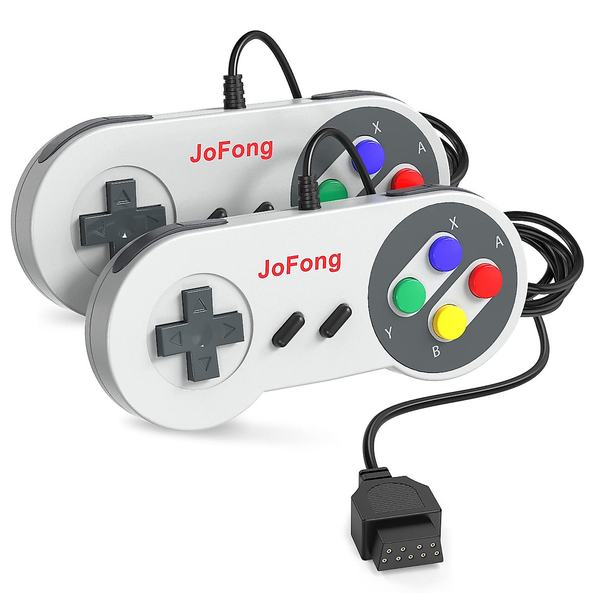 JoFong Retro Classic Controller, Suitable for AV 620, HD 621 HD 821 Classic Game Consoles Plug-and-Play Wired Video Gamepad-9 Pin Plug 2 Packs