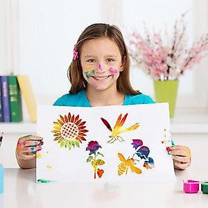 20 Pieces Stencils for Painting Reusable Animal Plant Music Stencil Spring Summer Fall Winter Stencil Template, DIY Stencils for Painting on Wood Canvas Christmas Decor (Plants Style)