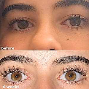 nuorganic Lash Growth Serum - Thicker + Longer + Stronger Eye Lashes in 30 Days - Natural + Vegan + Cruelty Free - As Seen on Tiktok! Extra Large Bottle + 3 Month Supply - 0.3 fl Oz / 8ml