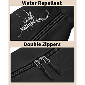 Small Sling Crossbody Bag for Women Men Trendy, Mini Crescent Bag with Adjustable Strap, 2 Zippers Lightweight Nylon Bag