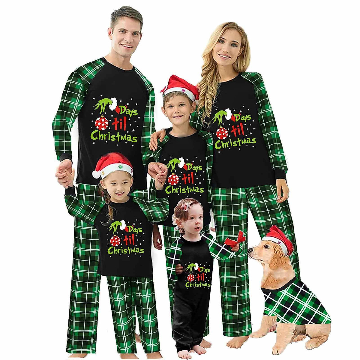 VS&LLWQ Family Christmas Pjs Matching Sets Christmas Pajamas for Family Christmas Elf Pjs Holiday Xmas Jammies Set(#104-Men, Medium)