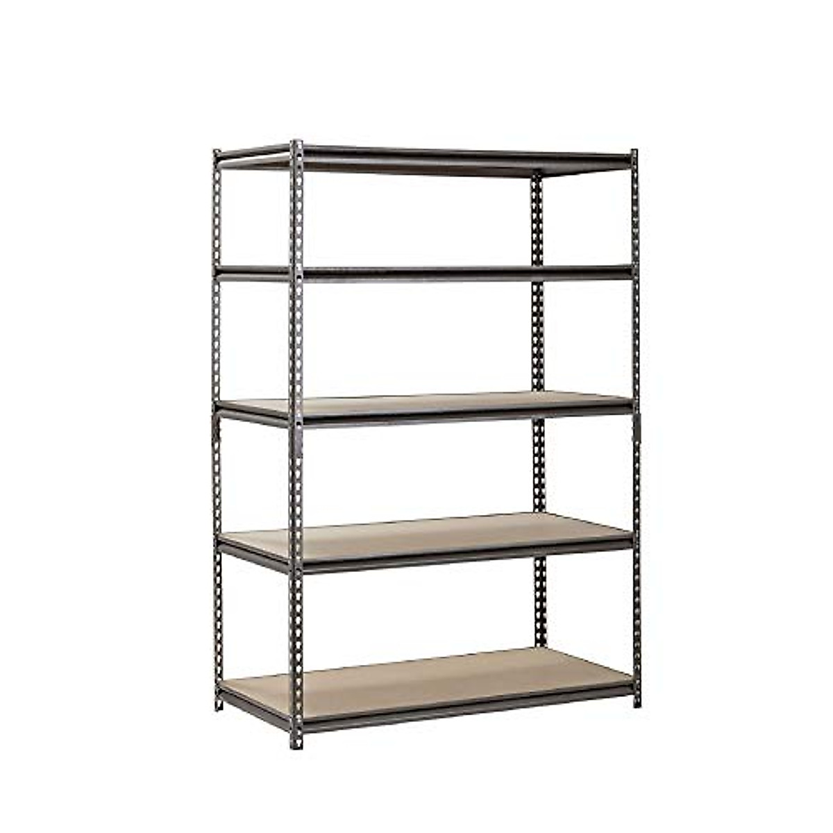 Muscle Rack 5-Shelf Steel Shelving, Silver-Vein, 24 D x 48 W x 72 H