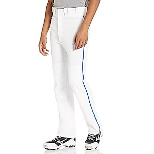 Mizuno Adult Men's Premier Pro Piped G2 Baseball Pant, White-Royal, Medium