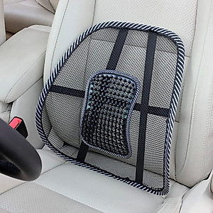 Car Back Support Chair Massage Lumbar Support Waist Cushion Mesh Ventilate Cushion Pad for Car Office Home Designed for Comfort and Lower Back Pain Relief