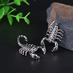 ERKUOO Ear Hangers Weights For Stretching Scorpion-Shaped Ears Gauges Stainless Steel Ear Expander Ear Plugs Tunnels Body Piercing Jewelry 8g(3mm)