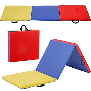Gymnastics Mat Gym Mat Tumbling Mat 6'x2'x2” Lightweight Folding Gymnastic Tumbling Pad Gym Equipment Fitness Yoga Home Gym Exercise Mat (CM)