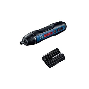 Bosch Professional 3.6V Cordless Screwdriver (Includes 32 Driver Bits, Extension Bit Holder, Carrying Case, Charging Cord) BOSCHGO-N Blue