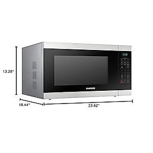 SAMSUNG Countertop Microwave Oven with 1.9 Cu. Ft. Capacity - Smart Sensor, Easy to Clean Interior, 950 Watts of Power, Auto Defrost, Child Safety Lock - Stainless Steel - MS19N7000AS/AA