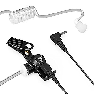 Decibullz 3.5mm Radio Headset Receiver, Listen only Acoustic Coil Tube Radio Headset kit for Two Way radios, transceivers & Radio Speaker mic Jacks