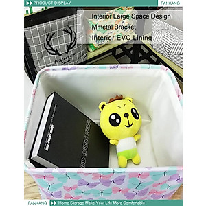 FANKANG Rectangular Laundry Basket Nursery Storage Fabric Storage Bin Storage Hamper,Gift Baskets (Butterfly)