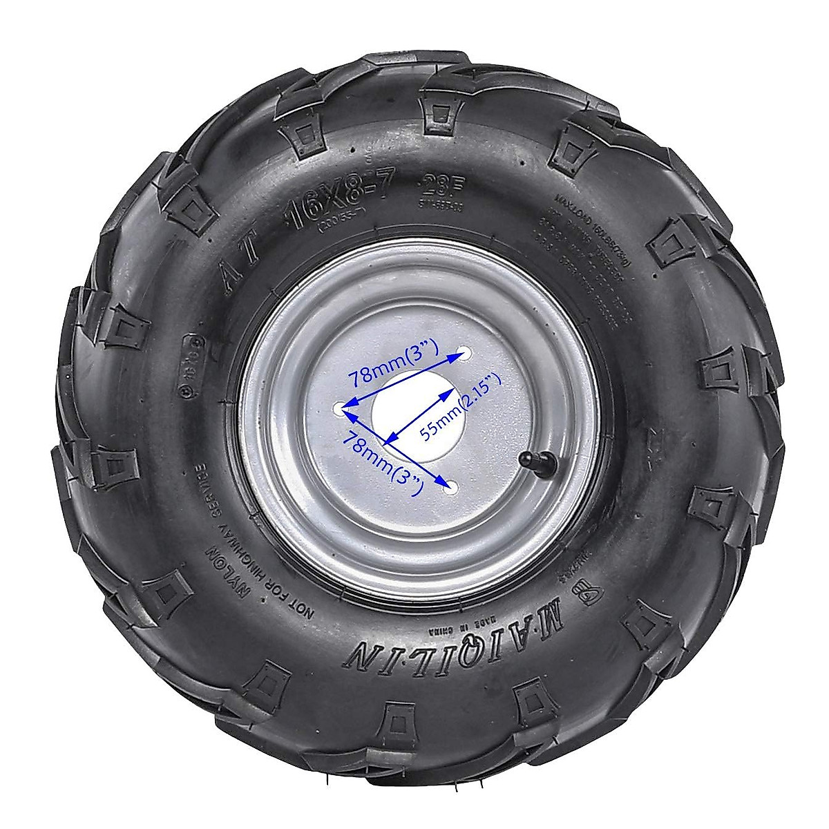 YC Yier 30" Go Kart Rear Axle Kit & 48V 1000W Electric Brushless Motor Controller Differential &16x8-7" Wheels Tires + Front Steering Shaft for ATV Quad Buggy 4 Wh