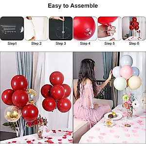 EBOCACB 4pcs Balloon Stand Kit Balloon Table Stand Kit balloon sticks with cups easy assembly Balloon Holder 2set Clear Balloon Stand Kit Including 11 sticks, 7 cups, 4 union joints and 1 base per
