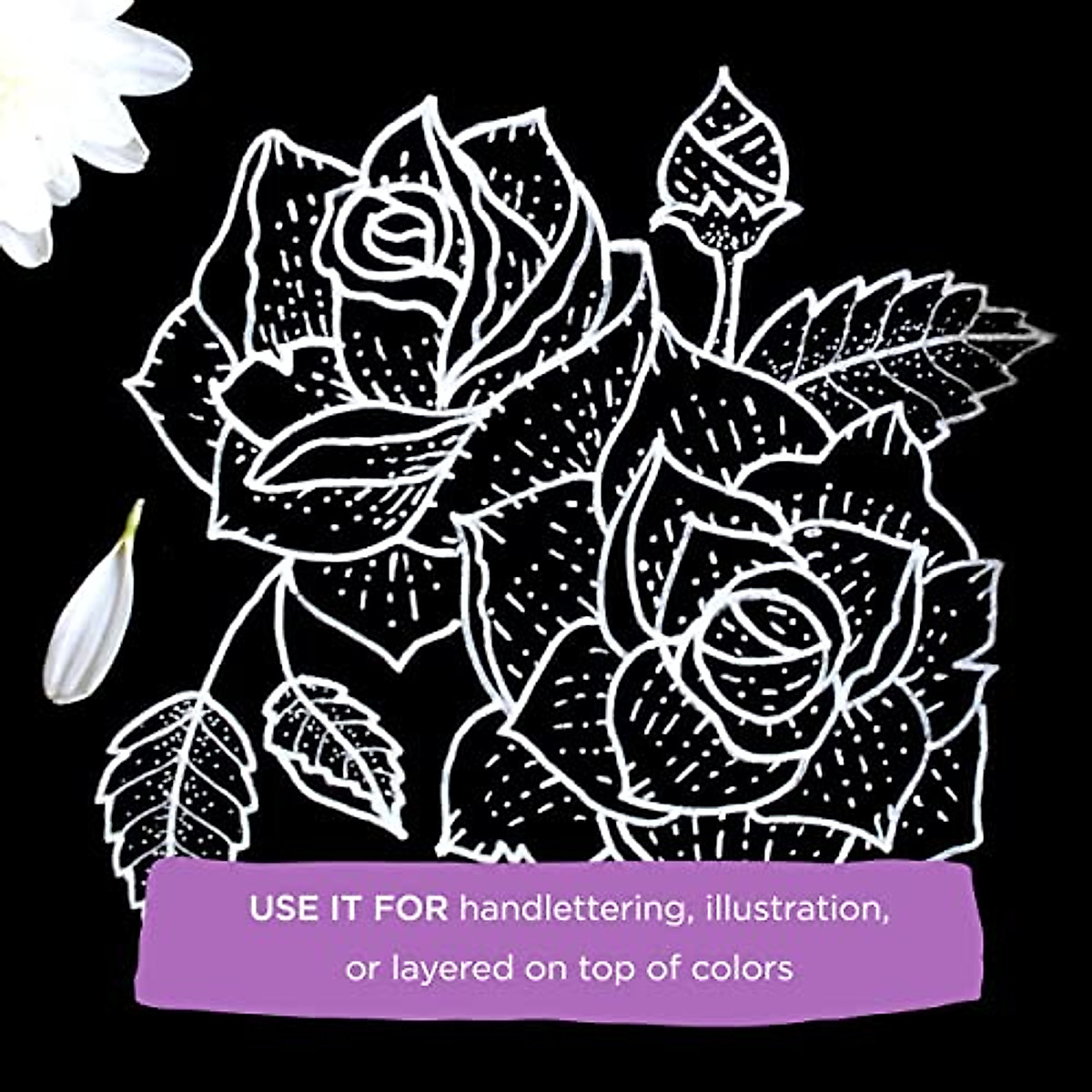 SAKURA Gelly Roll Gel Pens - Bold Tip Ink Pen for Journaling, Art, or Drawing - Classic White Ink - 6 Pack