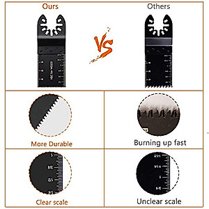 Intpro 40 Oscillating Tool Saw Blades Universal Wood Multitool Blade Quick Release Fits Porter Cable Black & Decker Rockwell Ridgid Ryobi Milwaukee DeWalt Chicago Craftsman