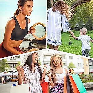 Lostars Key Chain Keychain Wristlet Marble Beaded Keychain Bracelet 14k Gold Plated Keychain Bracelet Key Chains for Car Keys (Pink)