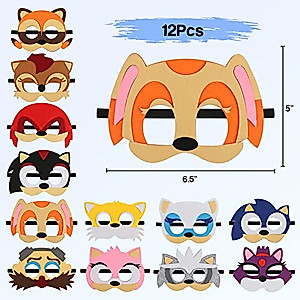 SSJYILE 98Pcs Sonic Party Supplies for Kids Boys Girls, Sonic Party Favors With Goodie Bags, Birthday Carnival Prizes, Themed Box Toys for Classroom, Kids Party Suppilies Favors Gifts