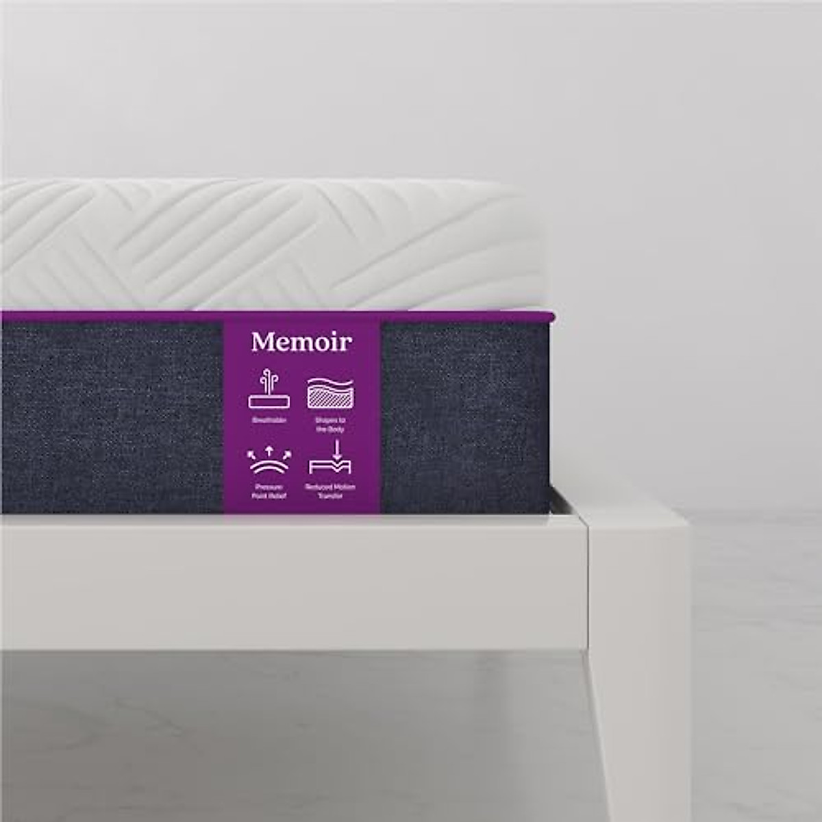 Signature Sleep Memoir 10 Inch Memory Foam Box, Medium, Certipur-US and Oeko-TEX Mattress, Queen, White