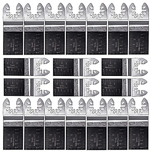 Ettonsun 20Pcs Bi Metal Oscillating Multitool Saw Blades Metal Wood Universal Multi Purpose Tool Blades for Dewalt Fein Multimaster Bosch Dremel Rockwell Ryobi Porter Cable Black&Decker Craftsman etc.