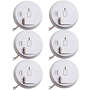 Kidde Smoke Detector, Hardwired Smoke Alarm, Pack of 6 & Smoke & Carbon Monoxide Detector, Battery Powered, Combination Smoke & CO Alarm, Voice Alert