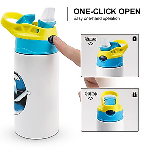 Bigfoot Water Ski with Loch Ness Insulation Water Bottle with Lid Insulated Stainless Steel Tumbler Double Wall Office Home Cup