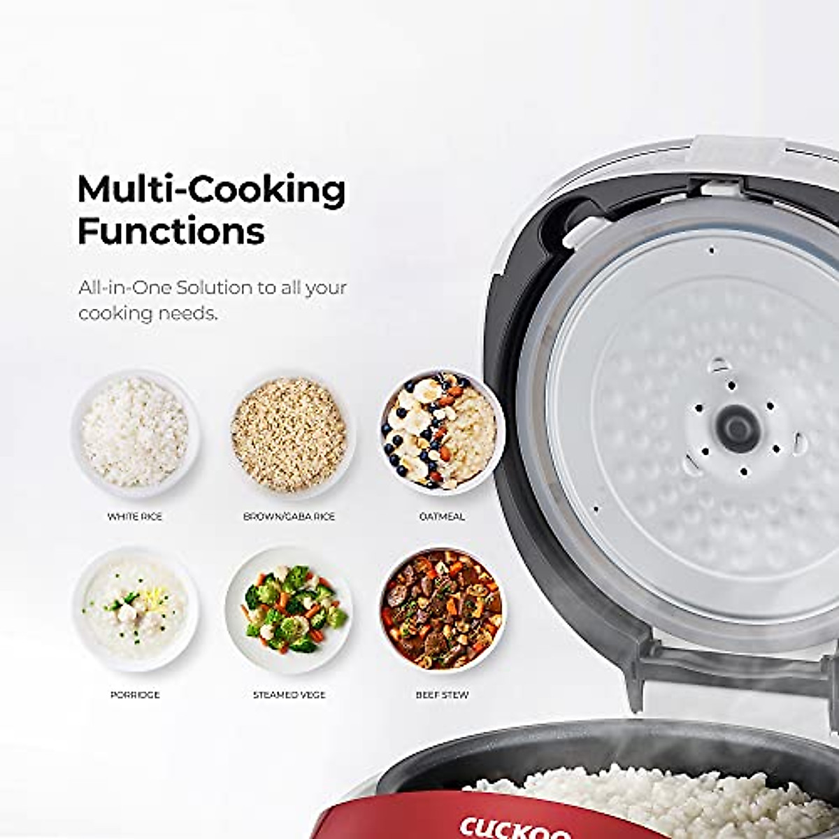 Cuckoo CR-0351F Electric Heating Rice Cooker (Red), 7.80 x 8.90 x 11.50