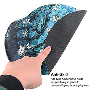 Mouse Pads for Computers Van Gogh Ergonomic Memory Foam Nonslip Wrist Support-Lightweight Rest Mousepad for Office,Gaming,Computer, Laptop & Mac,Pain Relief,at Home Or Work