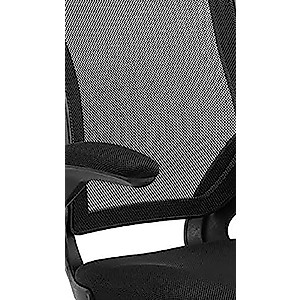 Modway Veer Reception Desk Flip-Up Arm Drafting Chair in Black