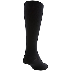 GOLDTOE Men's Mild Compression Over The Calf Socks, Multipairs, Black (3-Pairs), Large