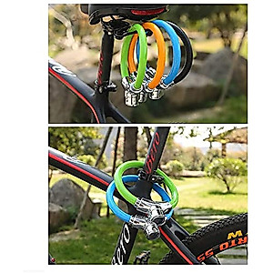 VIGAT Bicycle Lock, Anti-Theft Steel Cable Lock, Portable Mini Ring Lock Mountain Road Bike Riding Equipment Accessories(Color:Black)